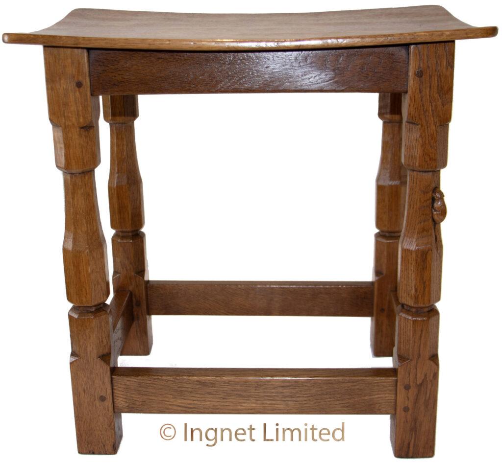 ROBERT MOUSEMAN THOMPSON ADZED TOP DISH STOOL – Ingnet