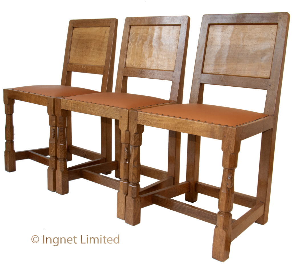 ROBERT MOUSEMAN THOMPSON SET OF 6 PANEL BACK DINING CHAIRS – Ingnet