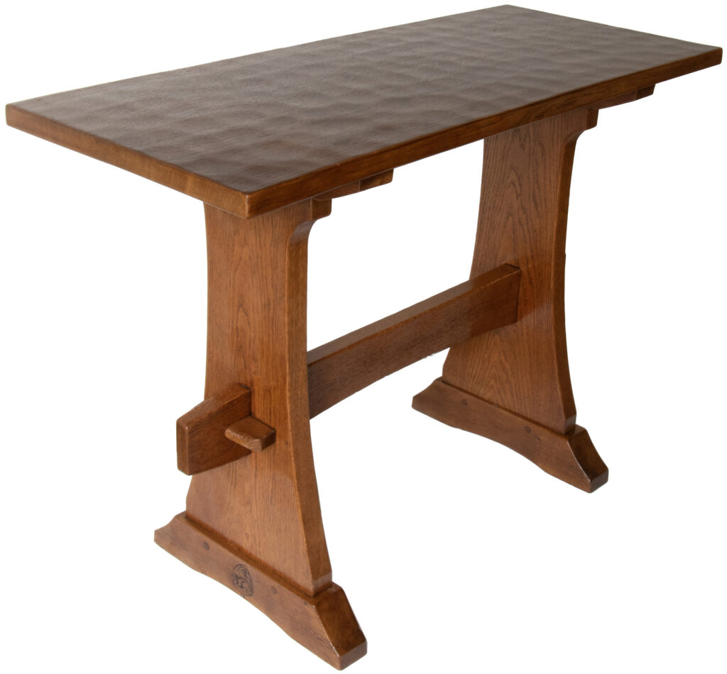 WILFRED SQUIRREL MAN HUTCHINSON ADZED OAK TABLE – Ingnet