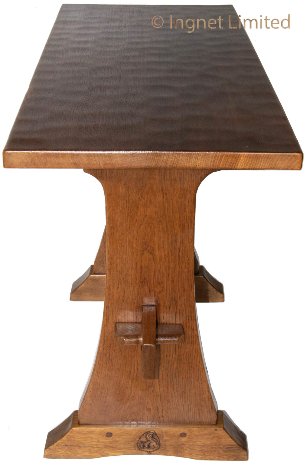 WILFRED SQUIRREL MAN HUTCHINSON ADZED OAK TABLE – Ingnet