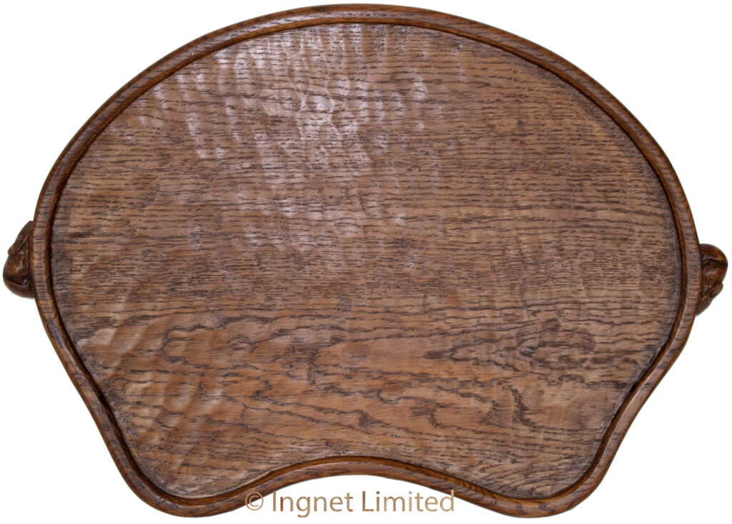 ROBERT MOUSEMAN THOMPSON OAK ADZED KIDNEY SHAPED TRAY – Ingnet