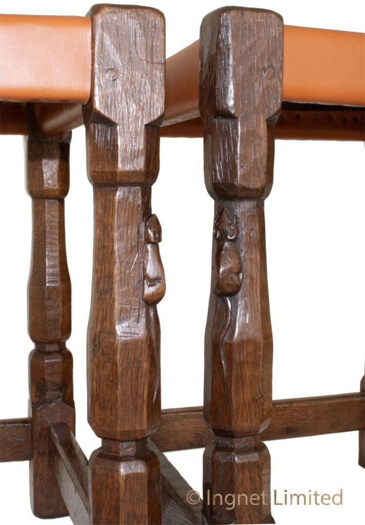 A PAIR OF ROBERT MOUSEMAN THOMPSON EARLY STOOLS – Ingnet
