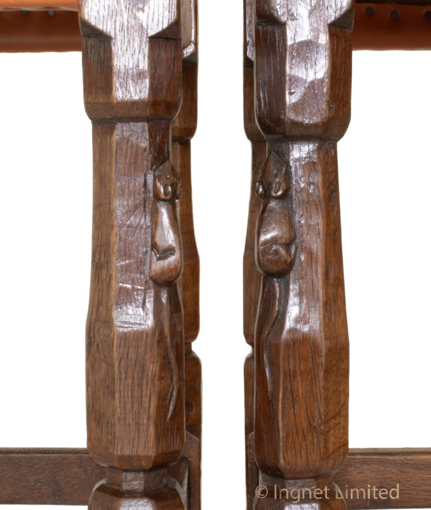A PAIR OF ROBERT MOUSEMAN THOMPSON EARLY STOOLS – Ingnet