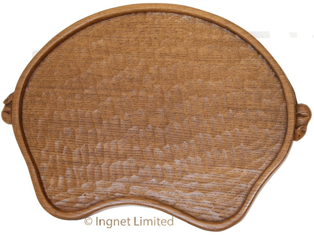 ROBERT MOUSEMAN THOMPSON OAK ADZED TEA TRAY – Ingnet