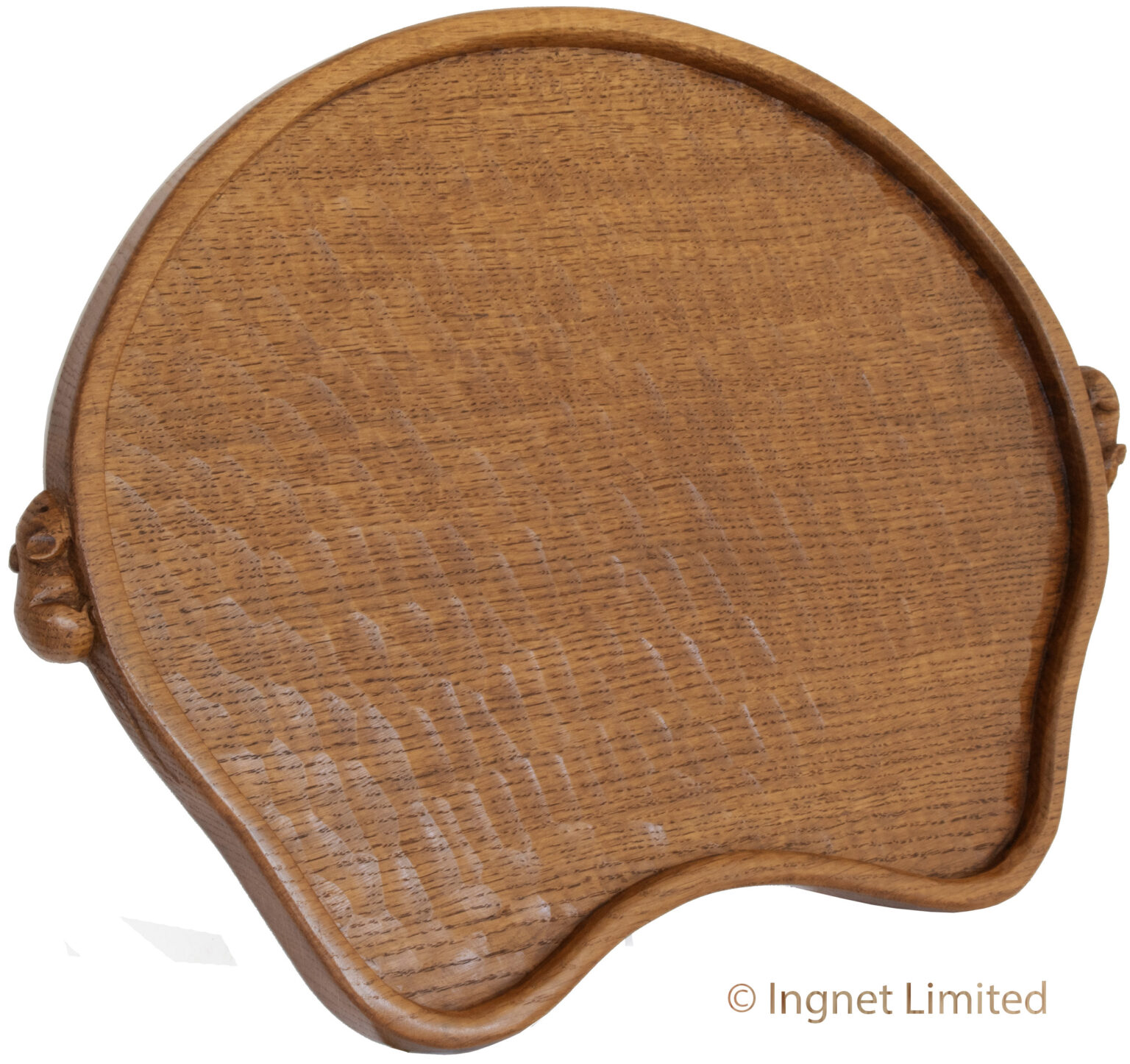 ROBERT MOUSEMAN THOMPSON OAK ADZED TEA TRAY – Ingnet