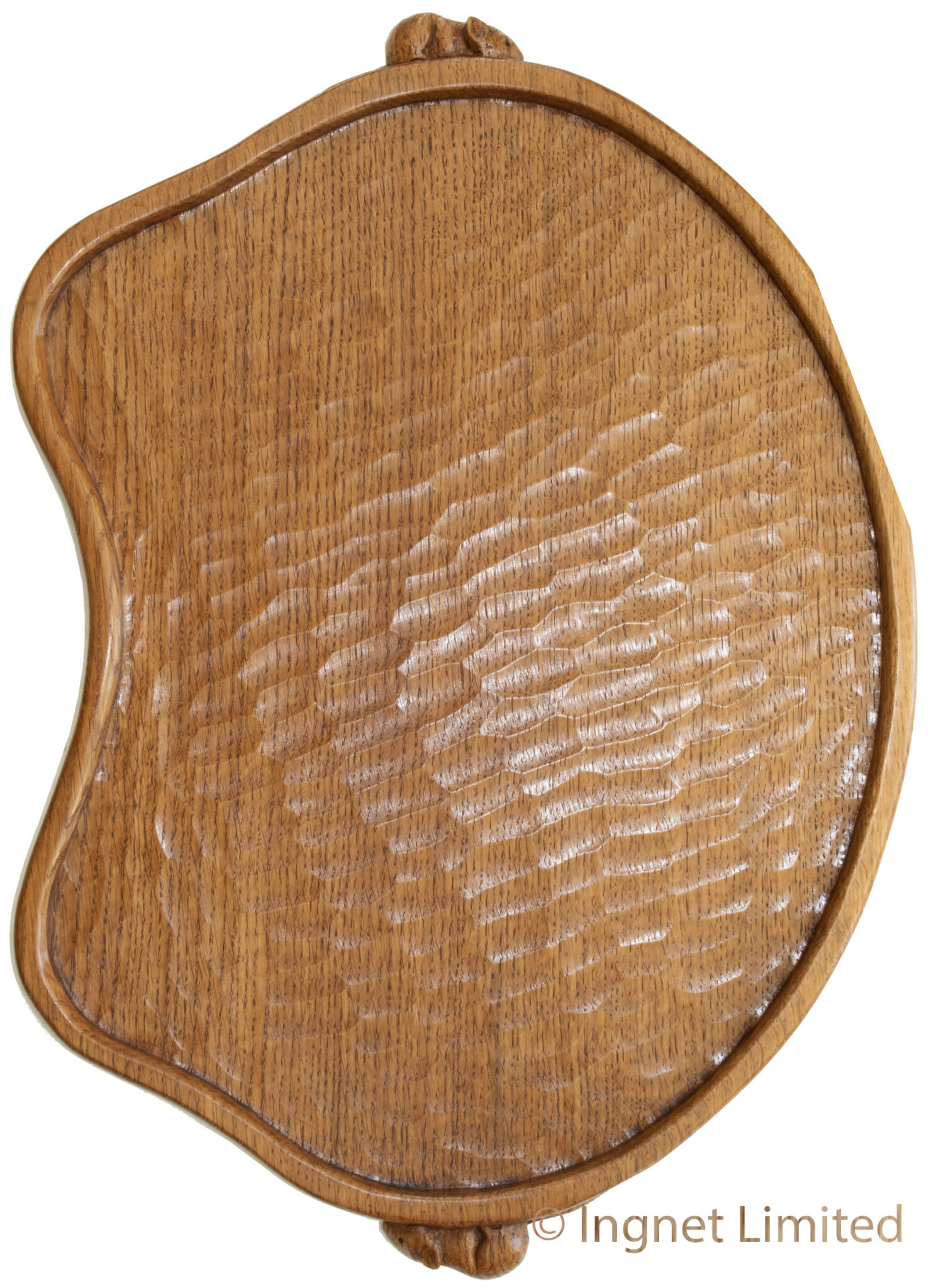 ROBERT MOUSEMAN THOMPSON OAK ADZED TEA TRAY – Ingnet