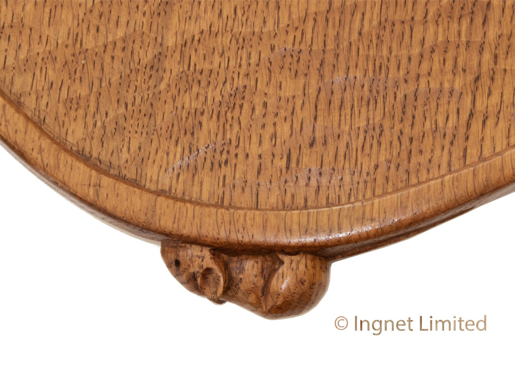 ROBERT MOUSEMAN THOMPSON OAK ADZED TEA TRAY – Ingnet