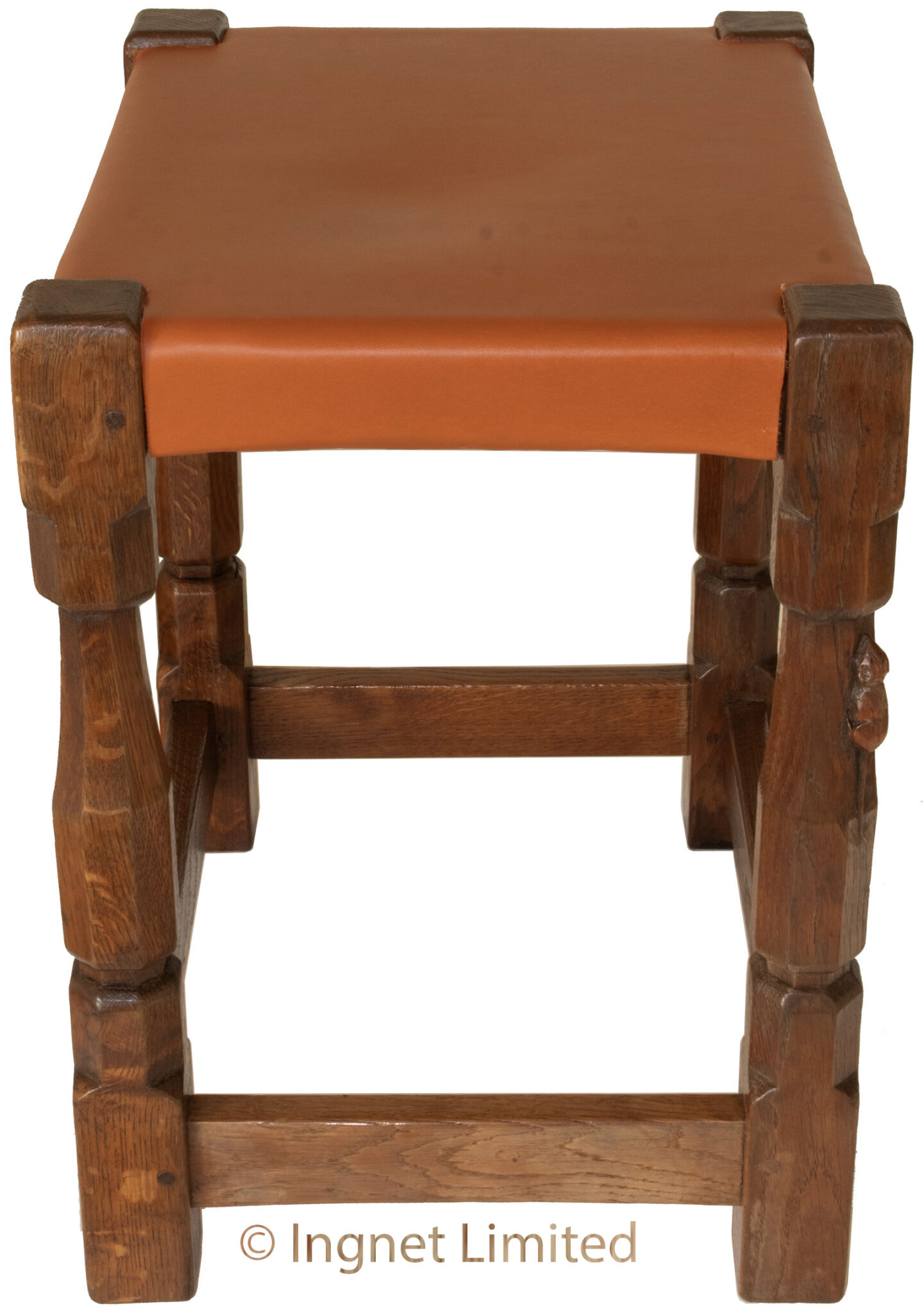 ROBERT MOUSEMAN THOMPSON EARLY ADZED OAK STOOL – Ingnet
