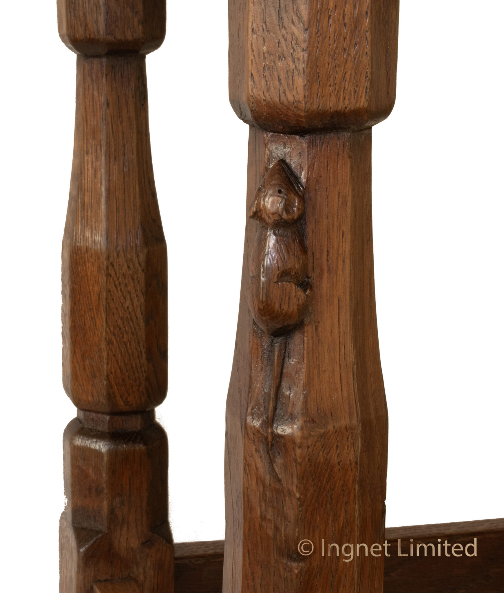 ROBERT MOUSEMAN THOMPSON EARLY ADZED OAK STOOL – Ingnet