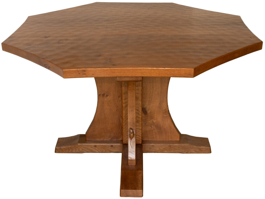 ROBERT MOUSEMAN THOMPSON ADZED OCTAGONAL DINING TABLE – Ingnet