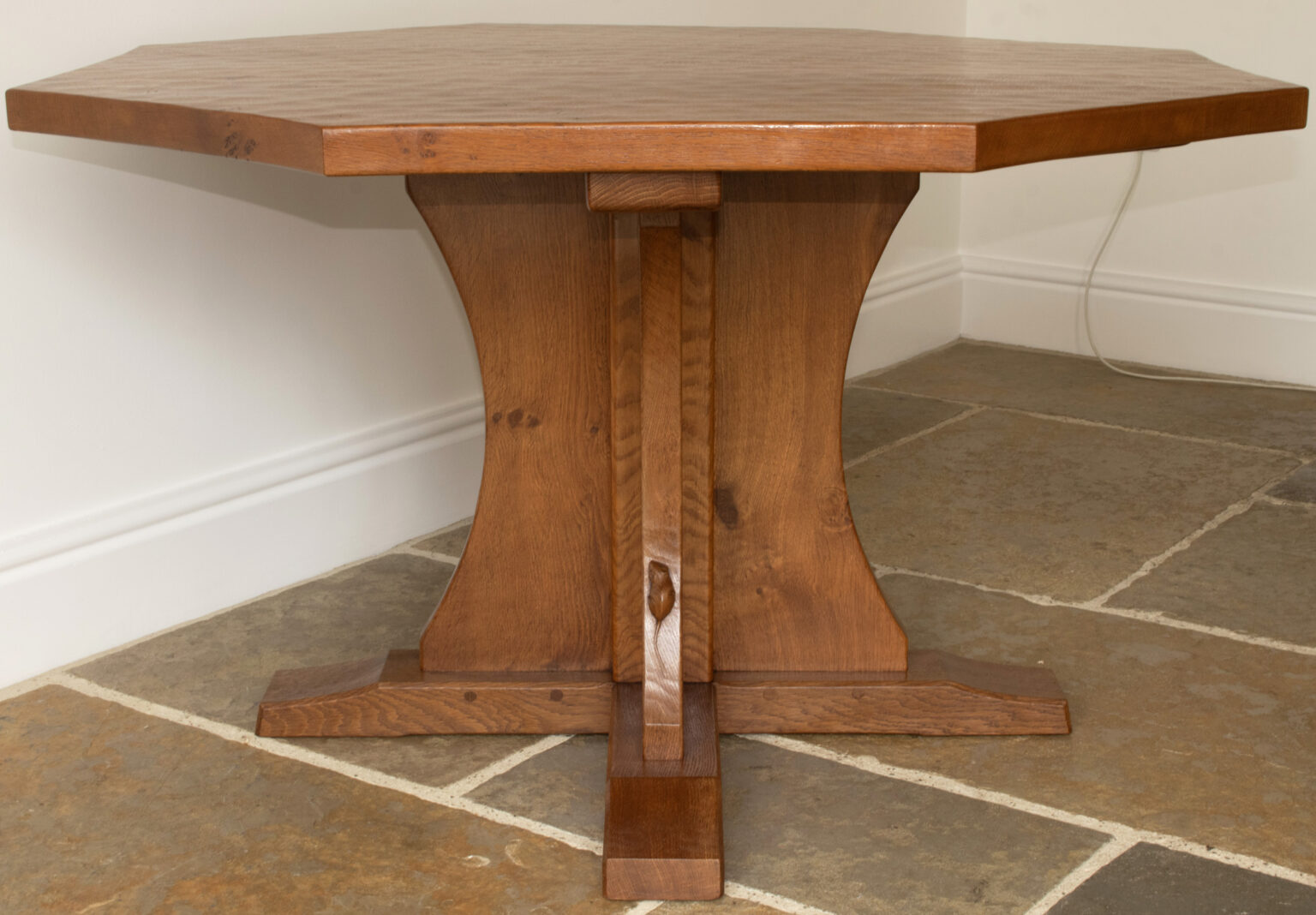 ROBERT MOUSEMAN THOMPSON ADZED OCTAGONAL DINING TABLE – Ingnet
