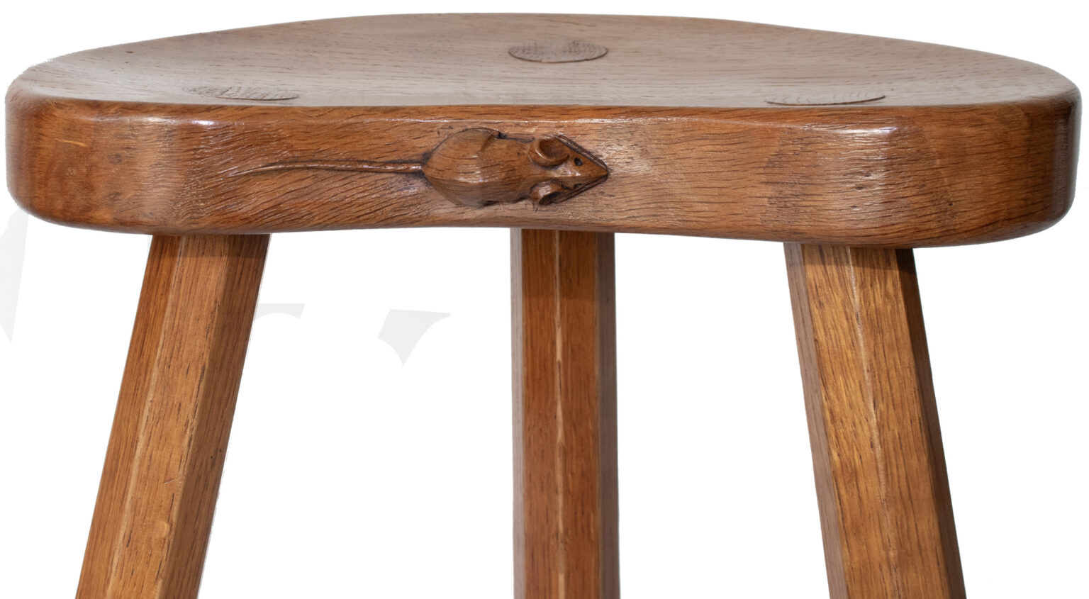 ROBERT MOUSEMAN THOMPSON THREE LEGGED CALF STOOL – Ingnet