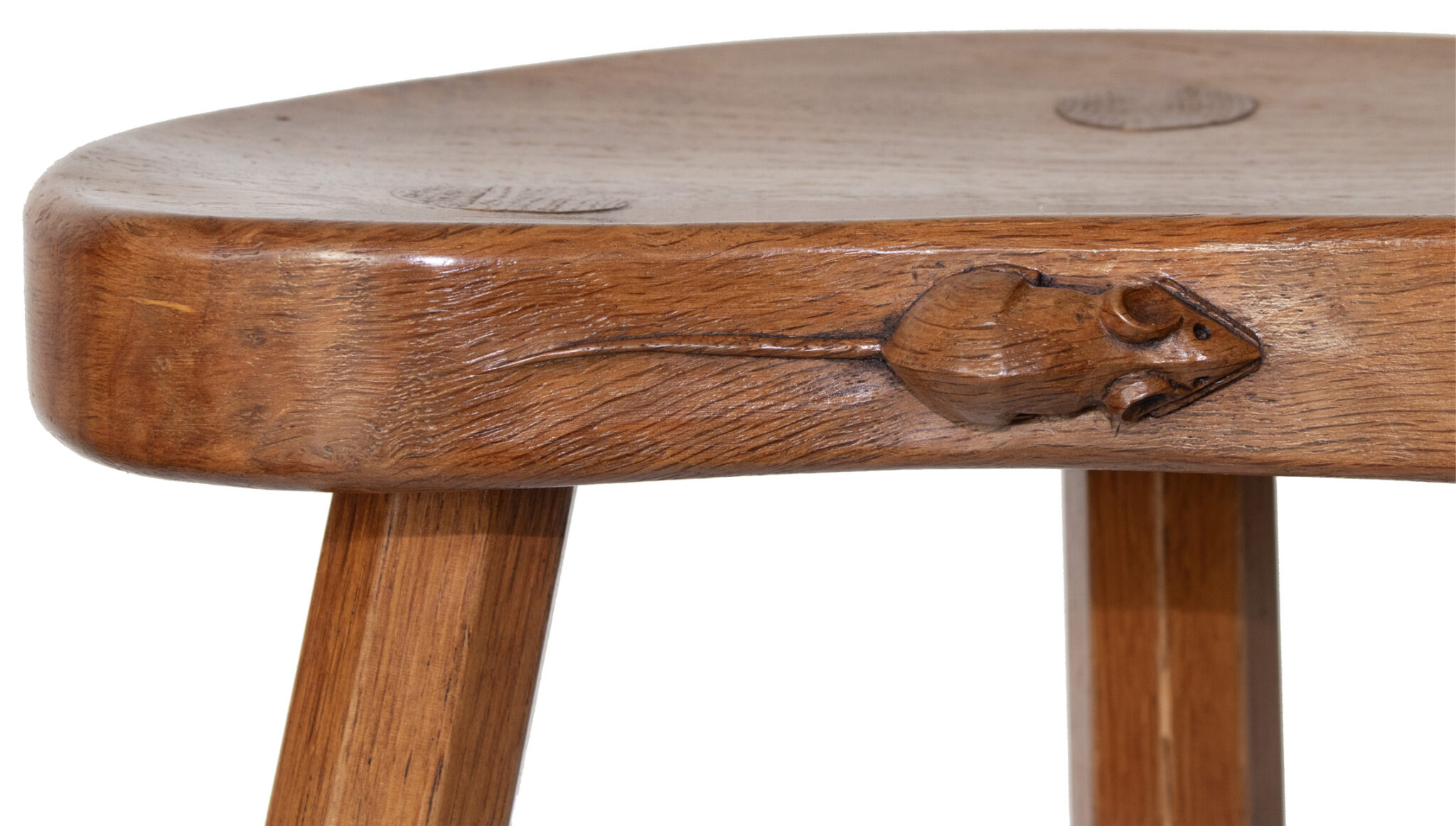 ROBERT MOUSEMAN THOMPSON THREE LEGGED CALF STOOL – Ingnet