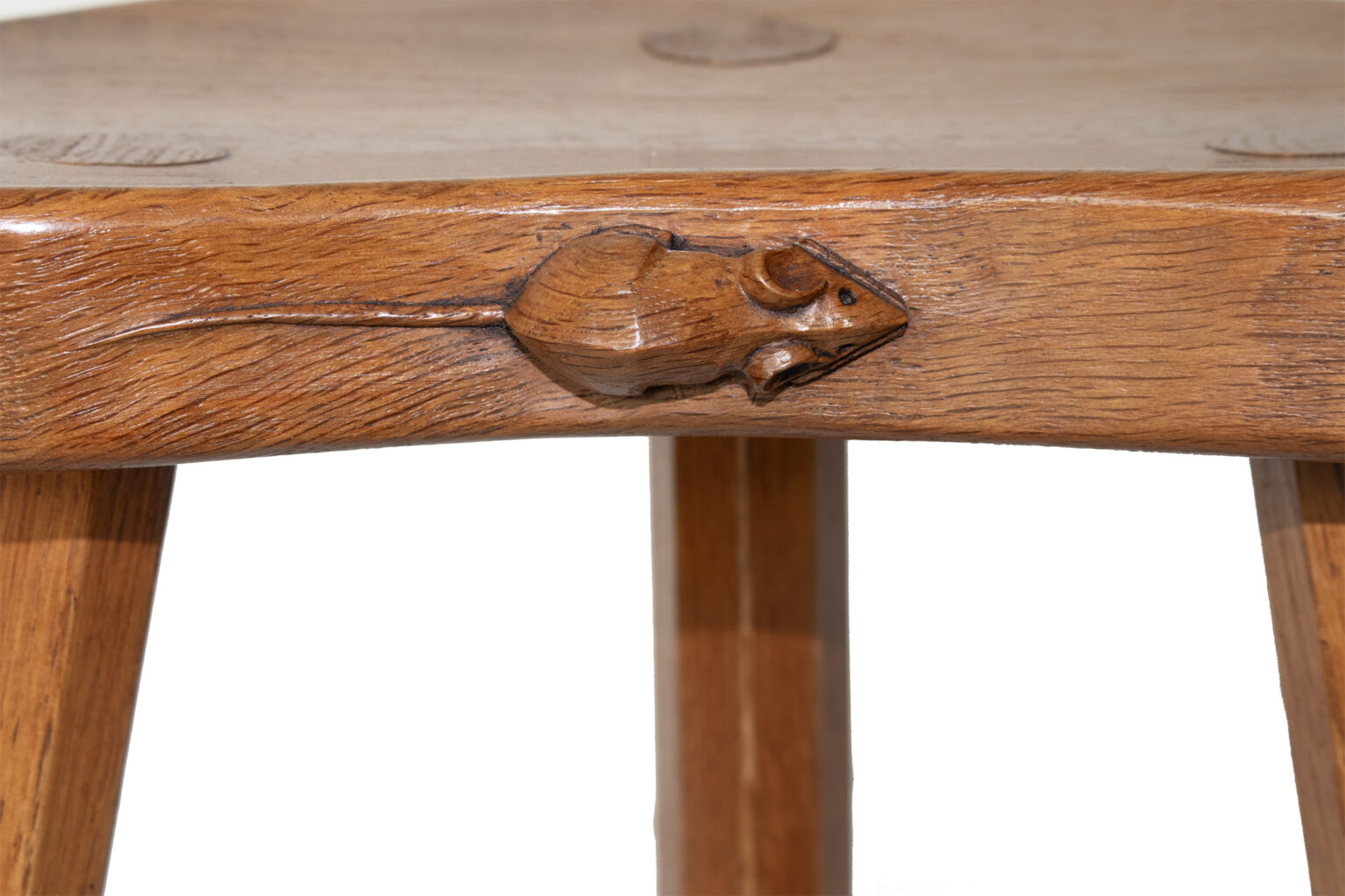 ROBERT MOUSEMAN THOMPSON THREE LEGGED CALF STOOL – Ingnet