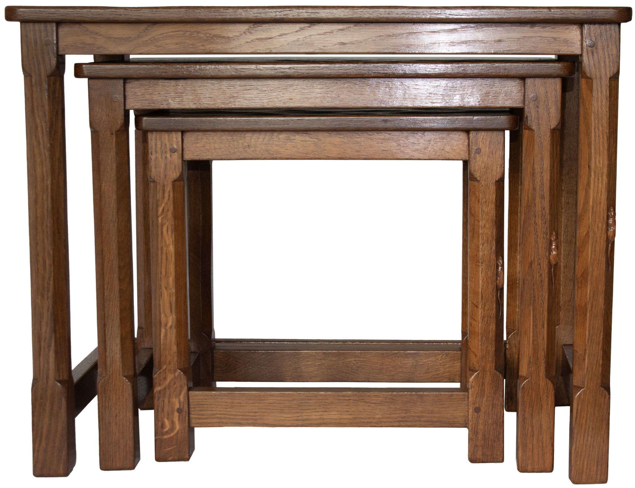 ROBERT MOUSEMAN THOMPSON NEST OF ADZED TOP TABLES – Ingnet